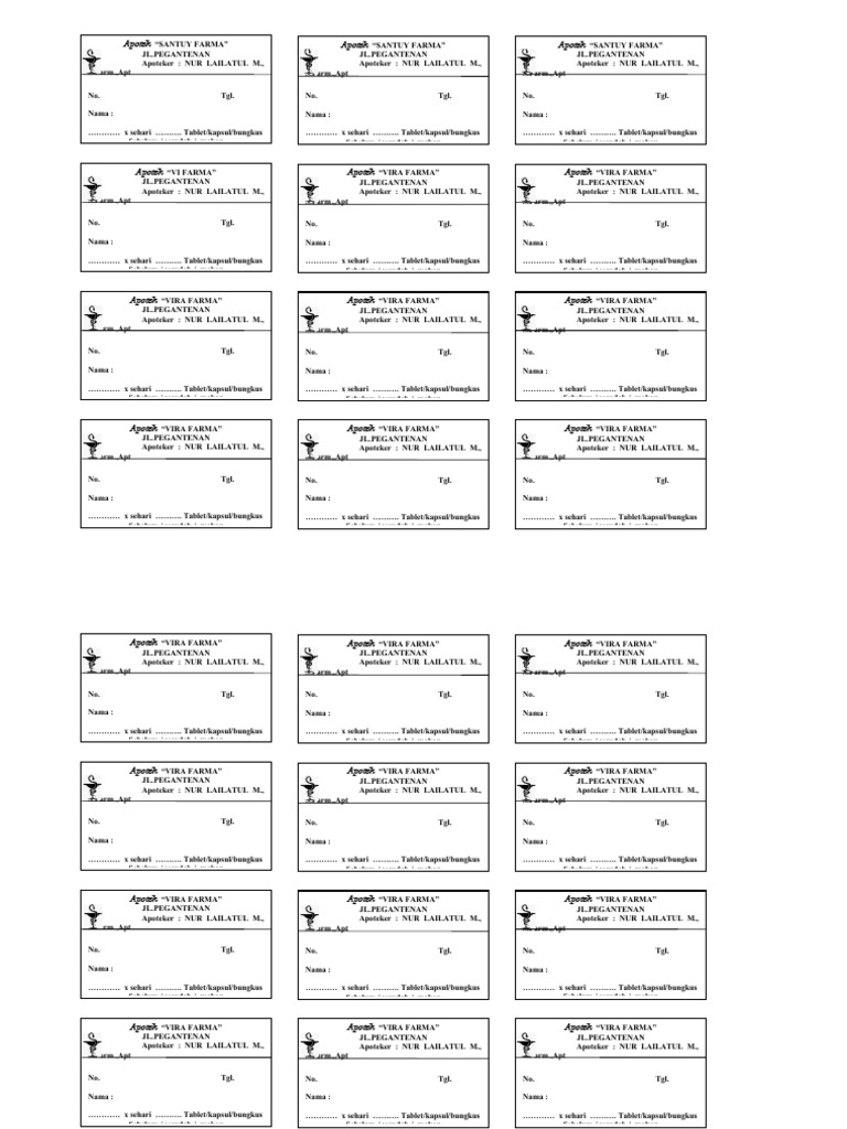 Etiket Lengkap-1 | PDF