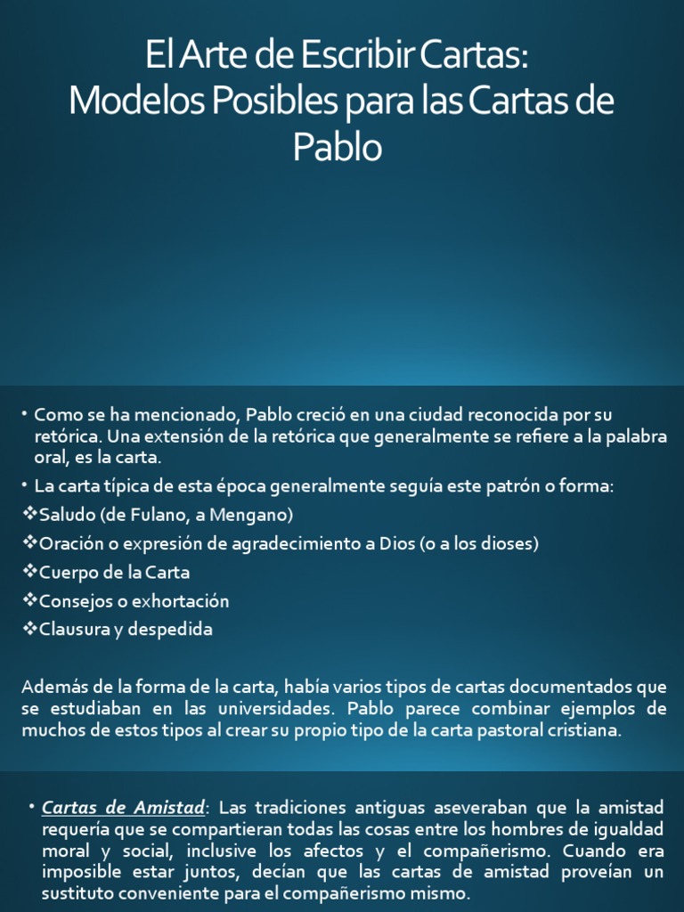 El Arte de Escribir Cartas | PDF | Pablo el apóstol | Jesús