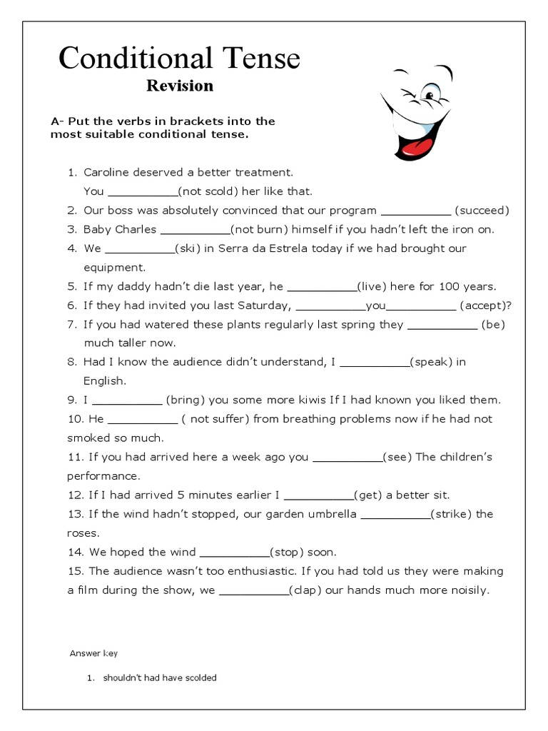 Conditional Tense Revision 2014 | PDF | Grammar | Linguistics