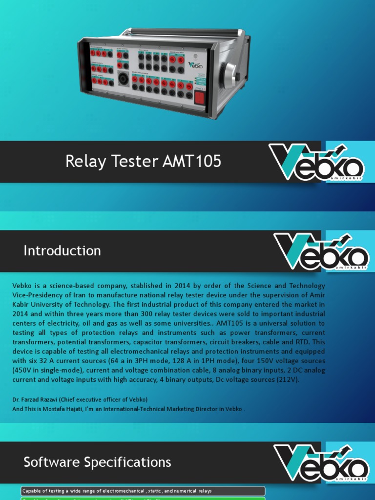 AMT105 Relay Tester | PDF | Transformer | Relay
