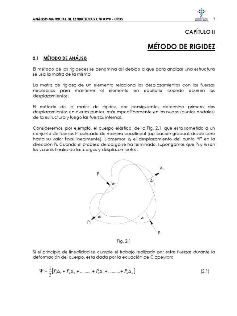 Capítulo II - Método de Rigidez | Descargar gratis PDF | Matriz ...