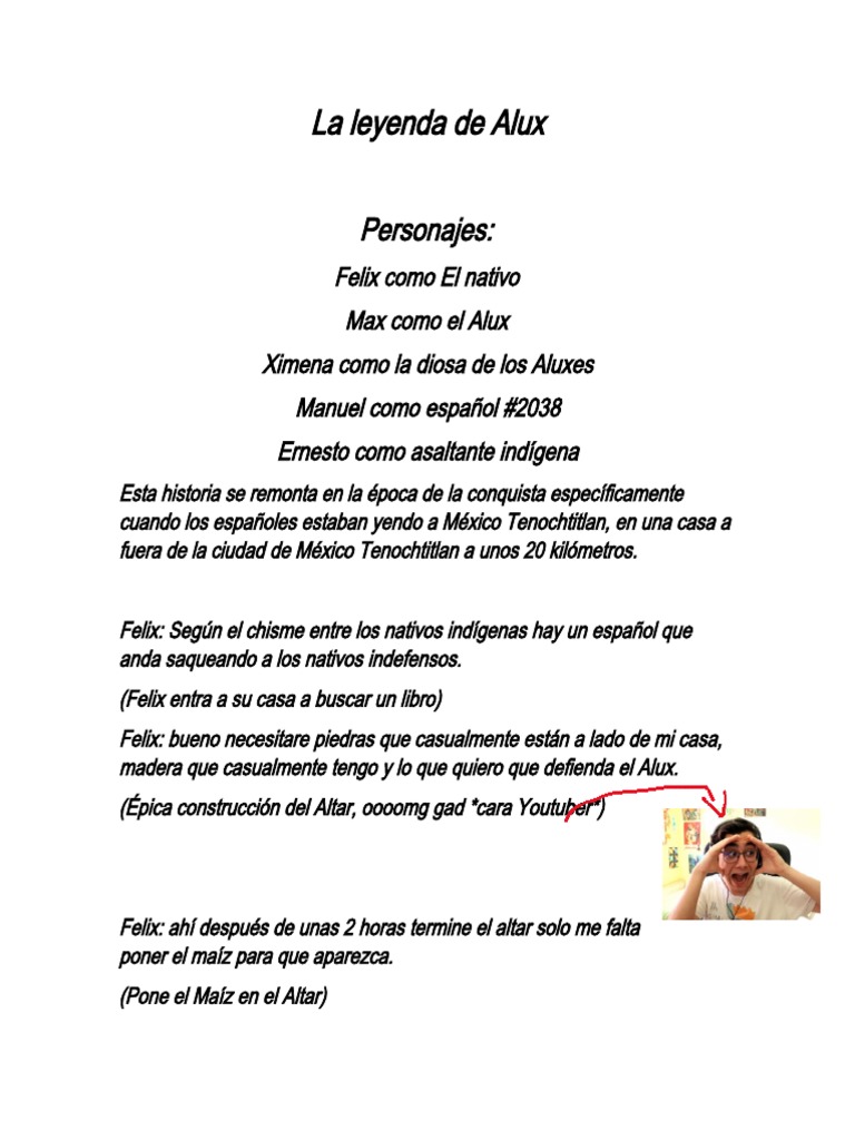 La Leyenda de Alux (Proyecto Artes) | PDF