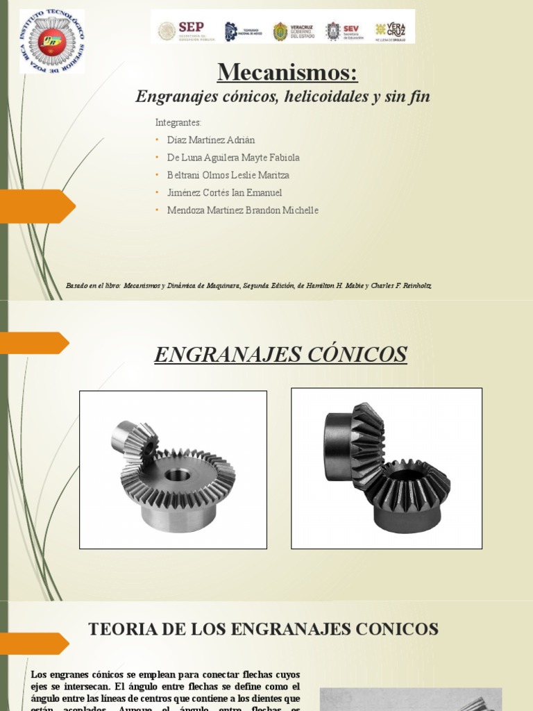 Mecanismos Tipos de Engranes 5C | PDF | Engranaje | Hélice