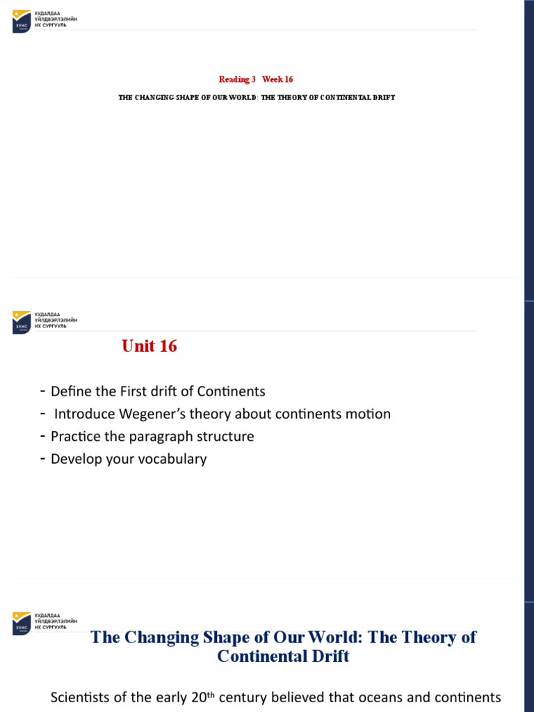 Reading 3 Week 16 | PDF | Plate Tectonics | Continent