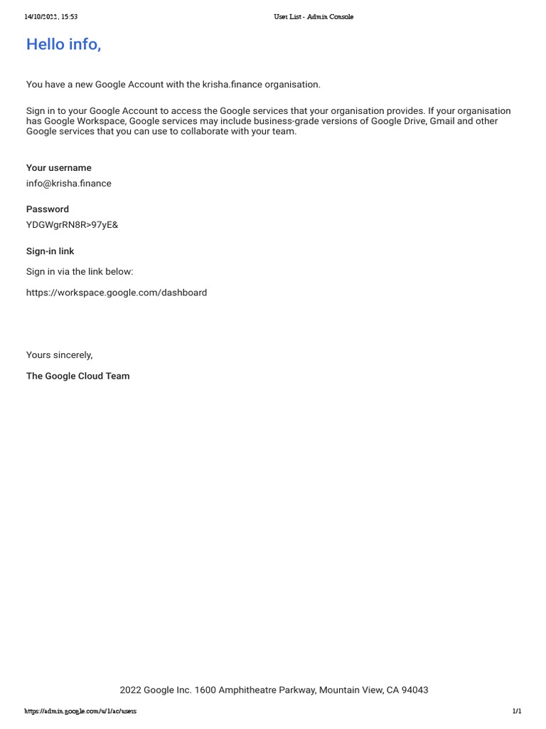 User List - Admin Console | PDF