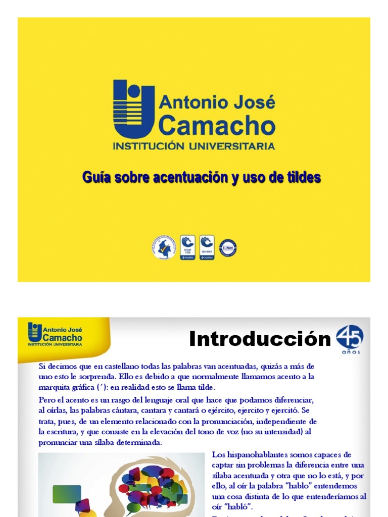 Apuntes de Clase Acentuaciocc81n Uso de Tildes | PDF | Sílaba | Lingüística