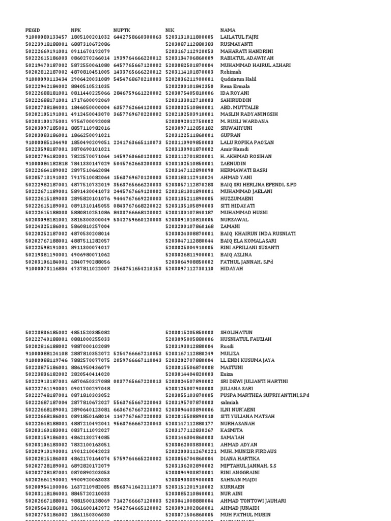 Perbaikan Data TIG Lotim | PDF
