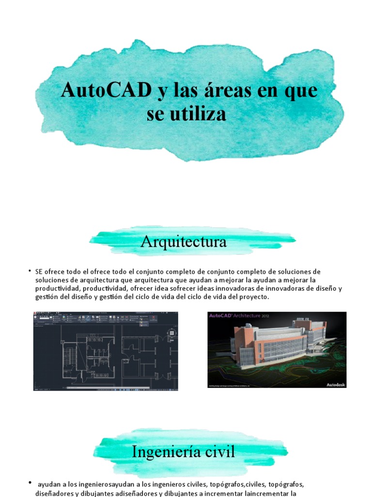 AutoCAD y Las Áreas en Que Se Utiliza | PDF | Ingeniería | Cad automático