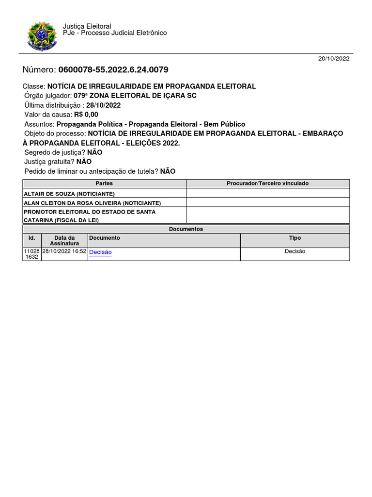 Decisão de Içara | PDF | Tráfego | Propagandismo