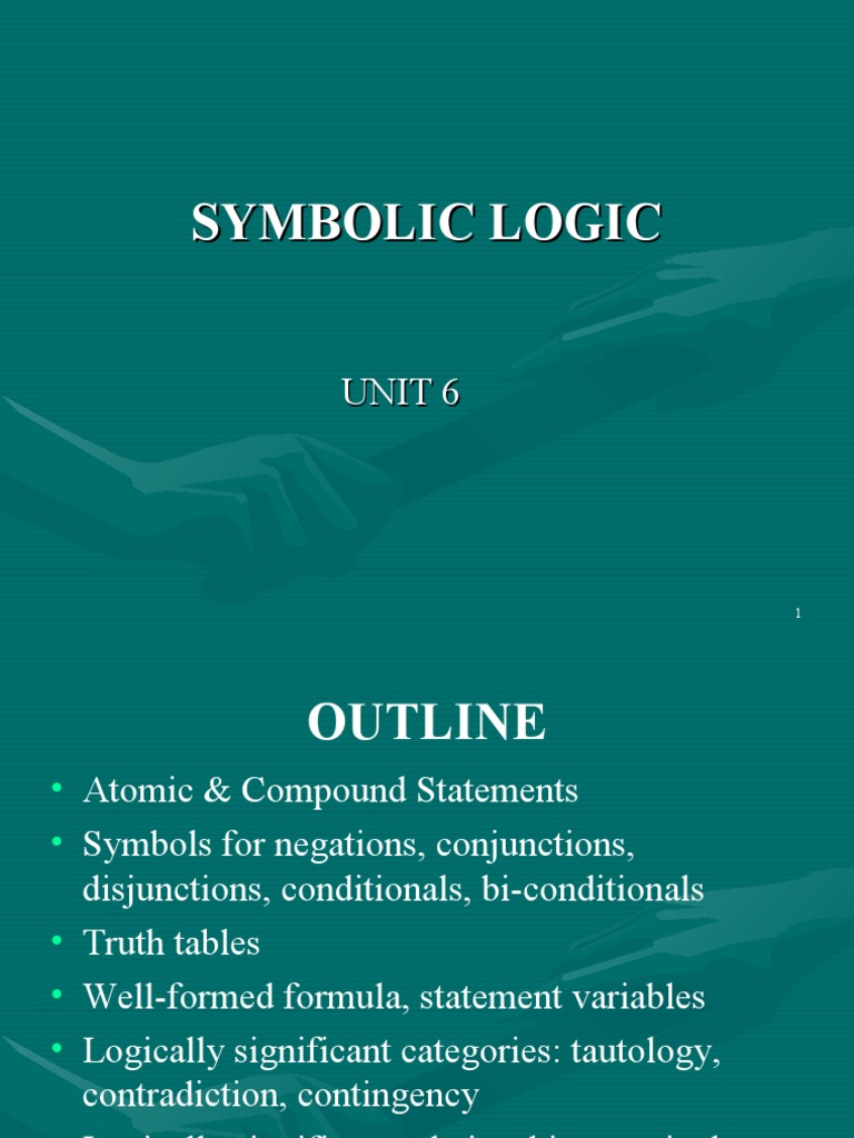 Unit 6 Symbolic Logic Pdf If And Only If Contradiction