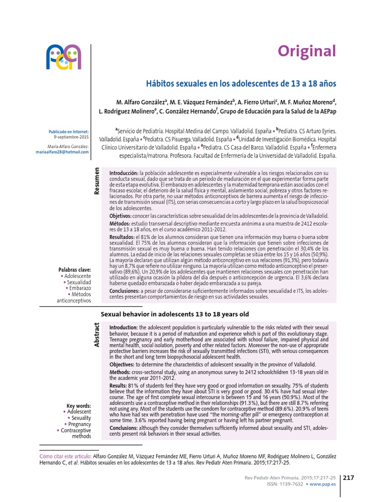 Lectura+h%C3%A1bitos+sexuales+en+adolescentes | PDF | Educación sexual ...