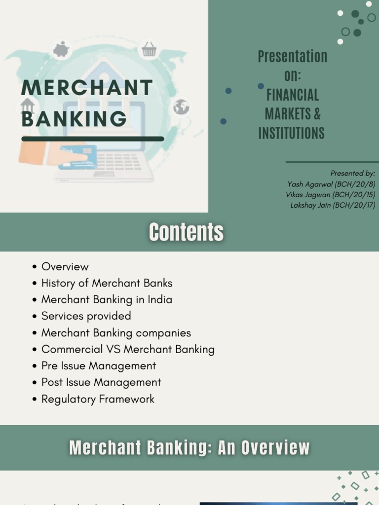 Merchant Banking | PDF | Banks | Securities (Finance)
