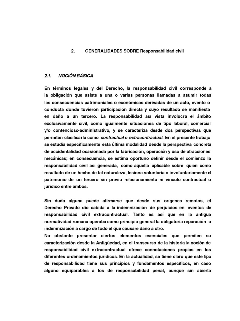 Responsabilidad Civil | PDF | Caso de ley | Daños y perjuicios