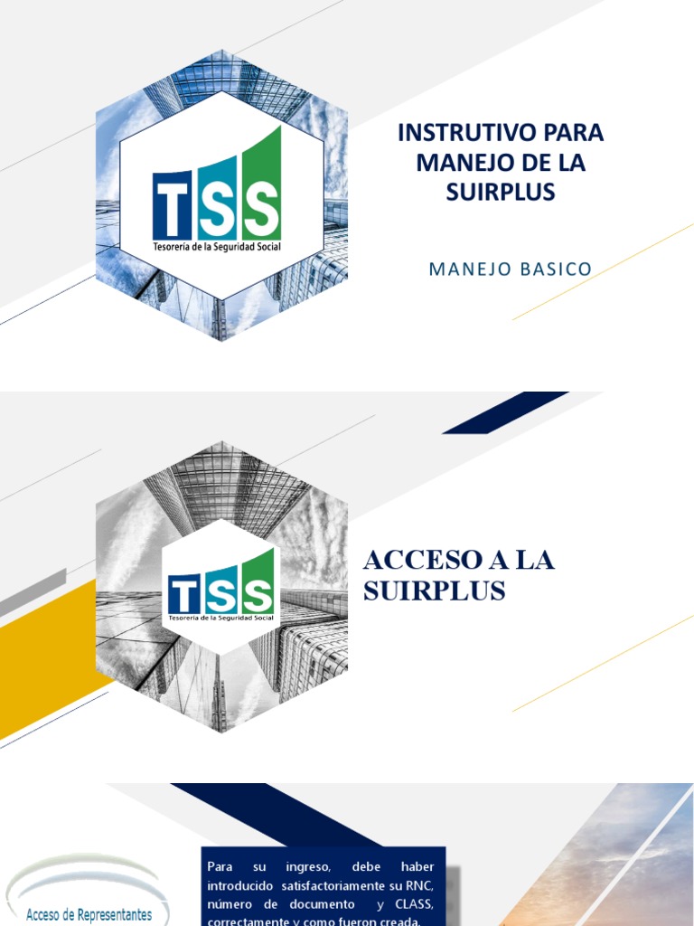 Instrutivo para Manejo de La Suirplus | PDF | Salario | Autenticación