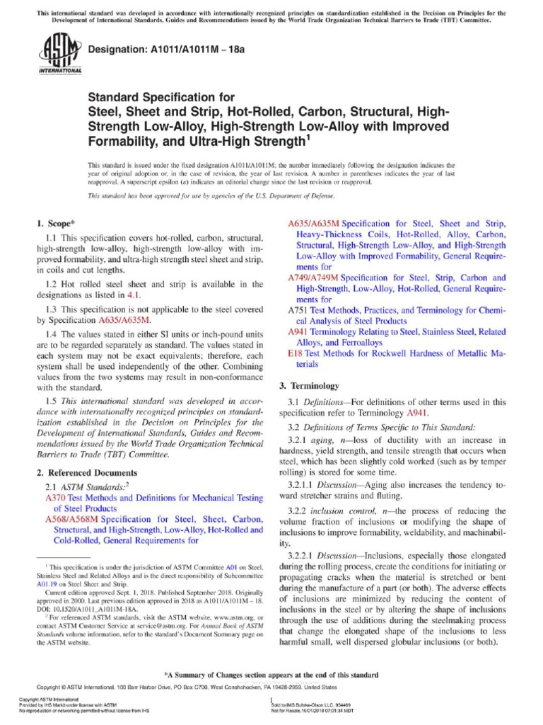 A1011 A1011m 18a | PDF