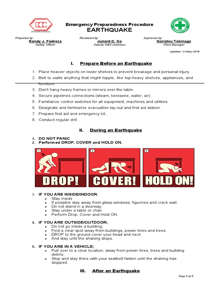 Earthquake Emergency Preparedness Guide | PDF | Emergency Management ...