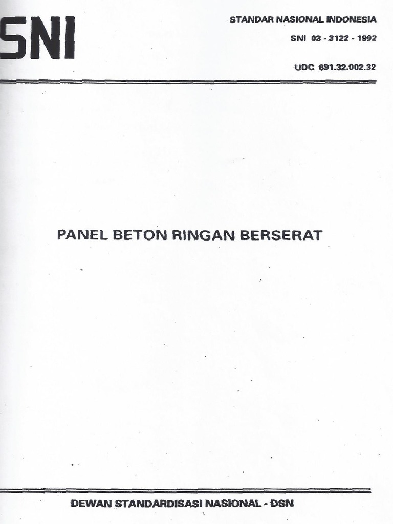 SNI 03 3122 1992 UjiPanel | PDF