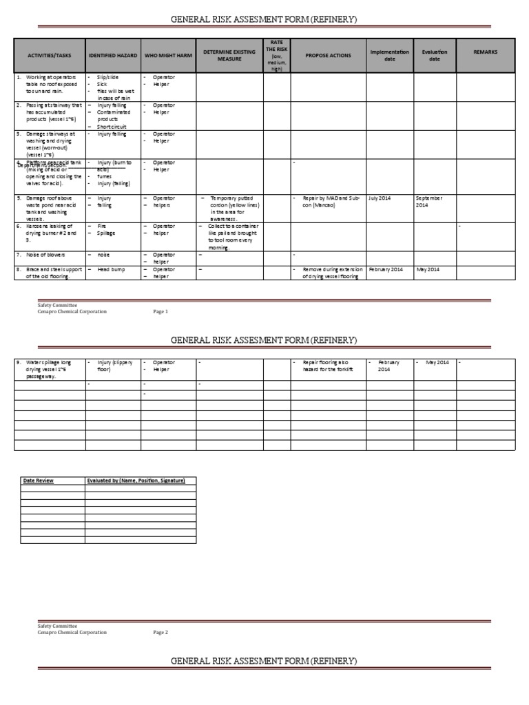 Refinery Section | PDF | Oil Refinery | Risk Assessment