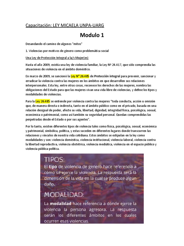 Capacitación LEY MICAELA UNPA | PDF | La violencia contra las mujeres | Sexismo
