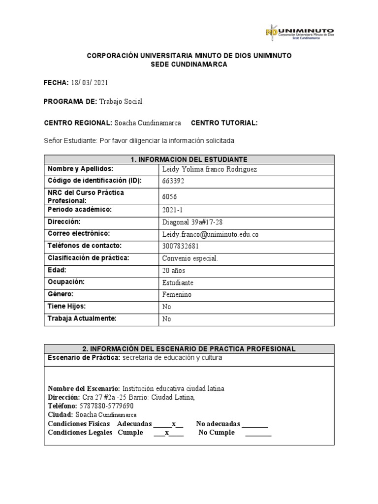 Formato Plan de Formación | PDF | Trabajo Social