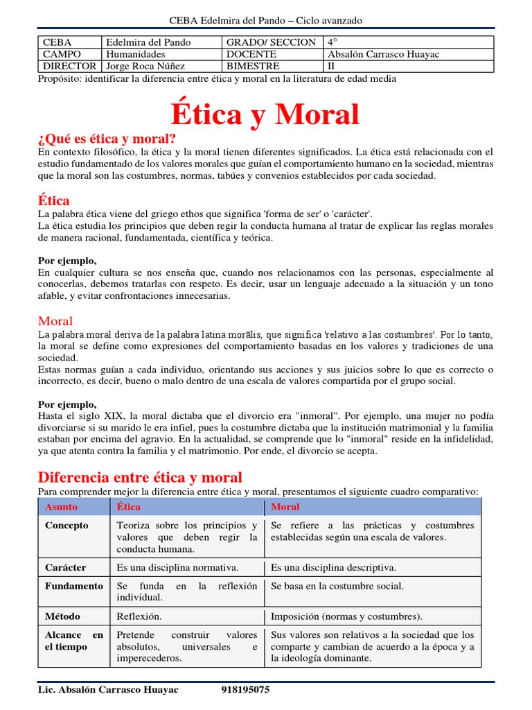 Ética y Moral | PDF | Moralidad | Literatura medieval