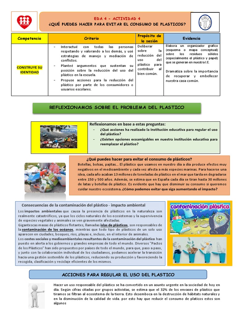 Reducción del Plástico en Escuelas | PDF | Residuos | El plastico