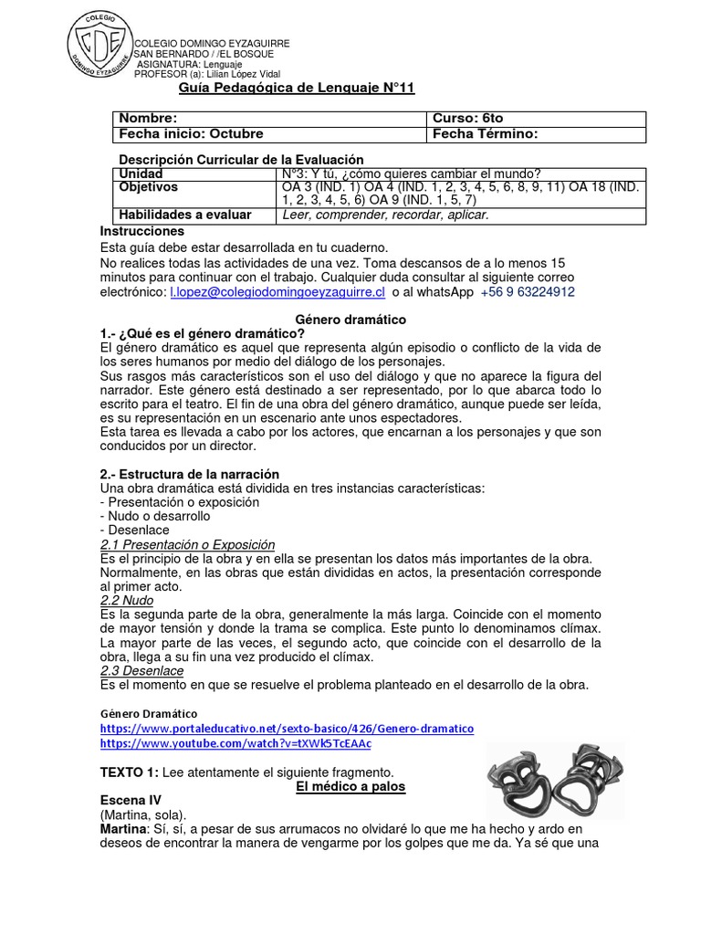 Guia #11 Lenguaje :) | PDF | Diálogo