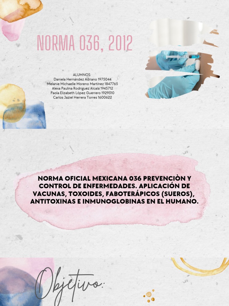 Norma Oficial Mexicana 036: Requisitos para la aplicación de vacunas y ...