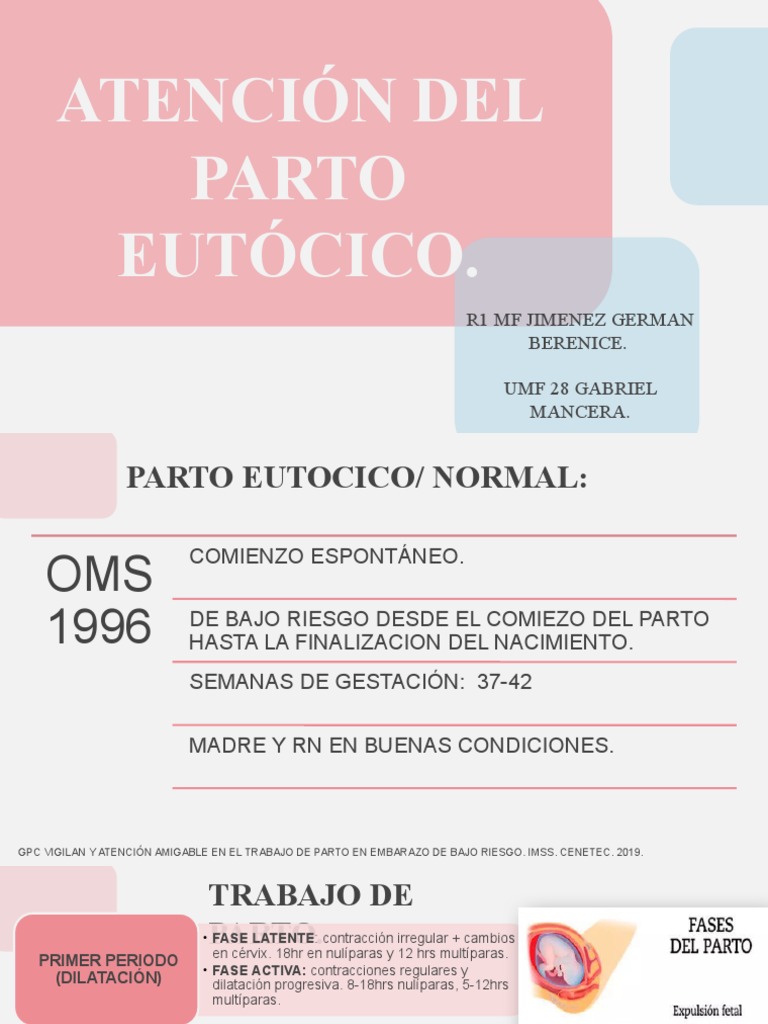 Atención del Parto Eutócico y GPC | PDF | Parto | El embarazo