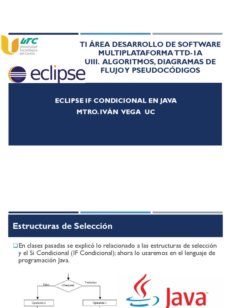 Eclipse If Condicional En Java Pdf Java Lenguaje De Programación Eclipse Software