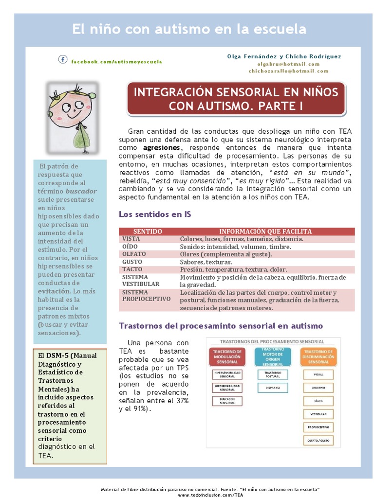 Integración Sensorial en Niños Con Autismo - Parte I | PDF | Espectro ...
