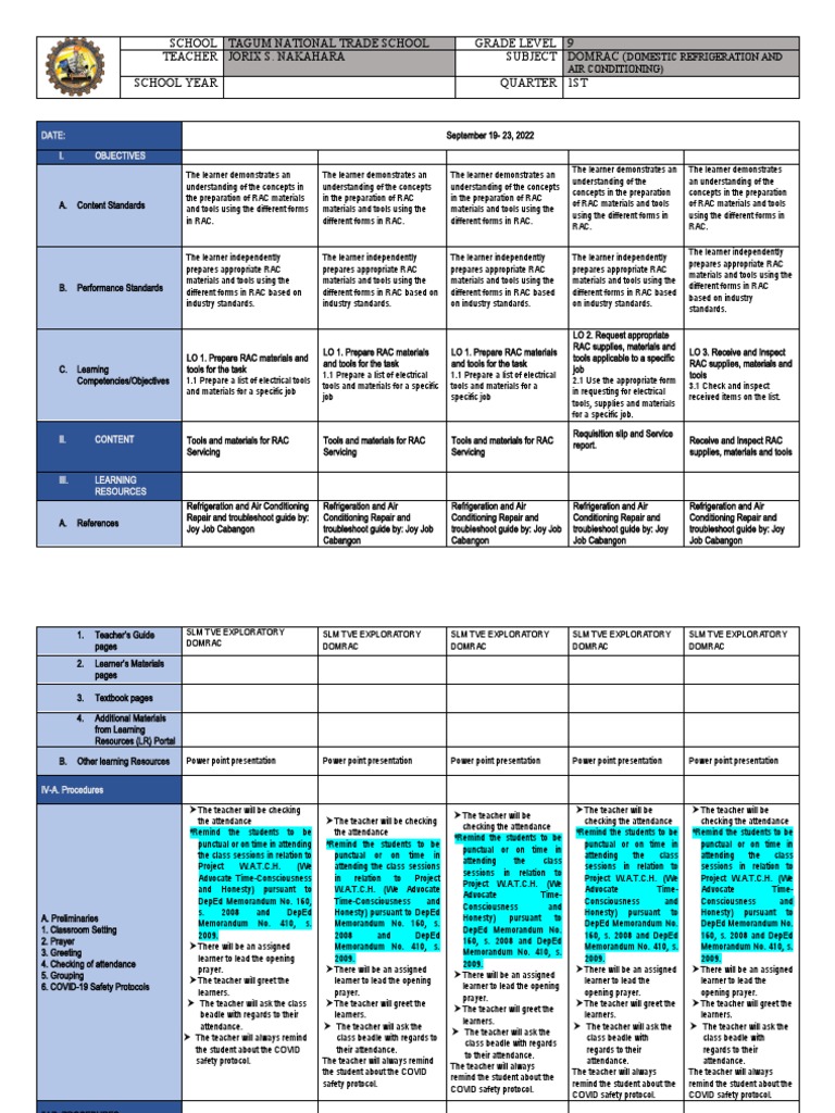 Catch - Up Plan DLL | PDF | Learning | Behavior Modification