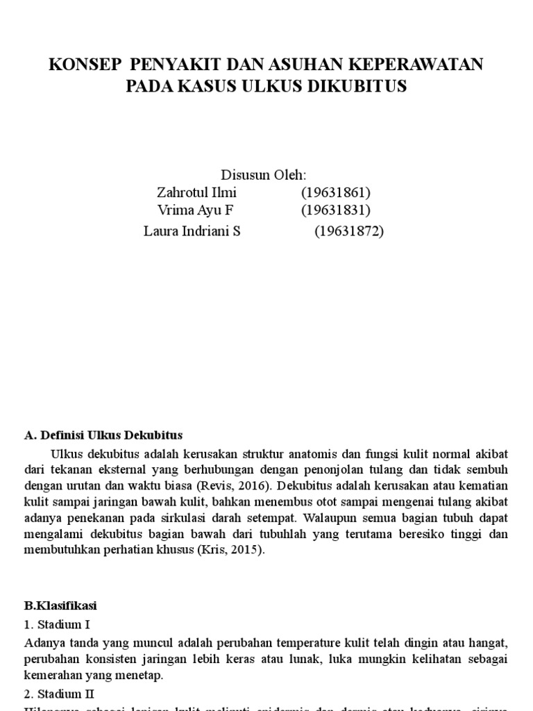 Panduan Ulkus Dekubitus | PDF