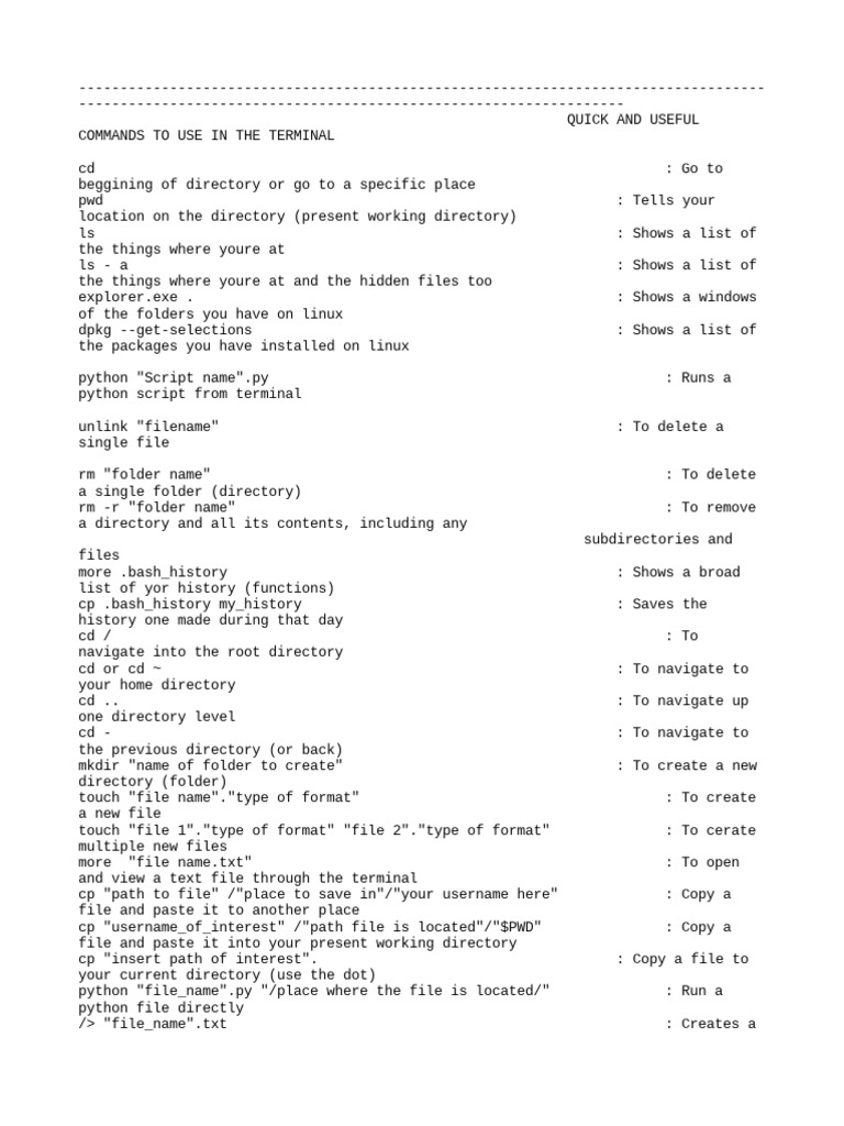 Linux Comands | PDF | Directory (Computing) | Computer File