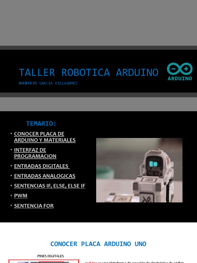 Taller Robotica Arduino5 | PDF | Arduino | Conversor analógico a digital