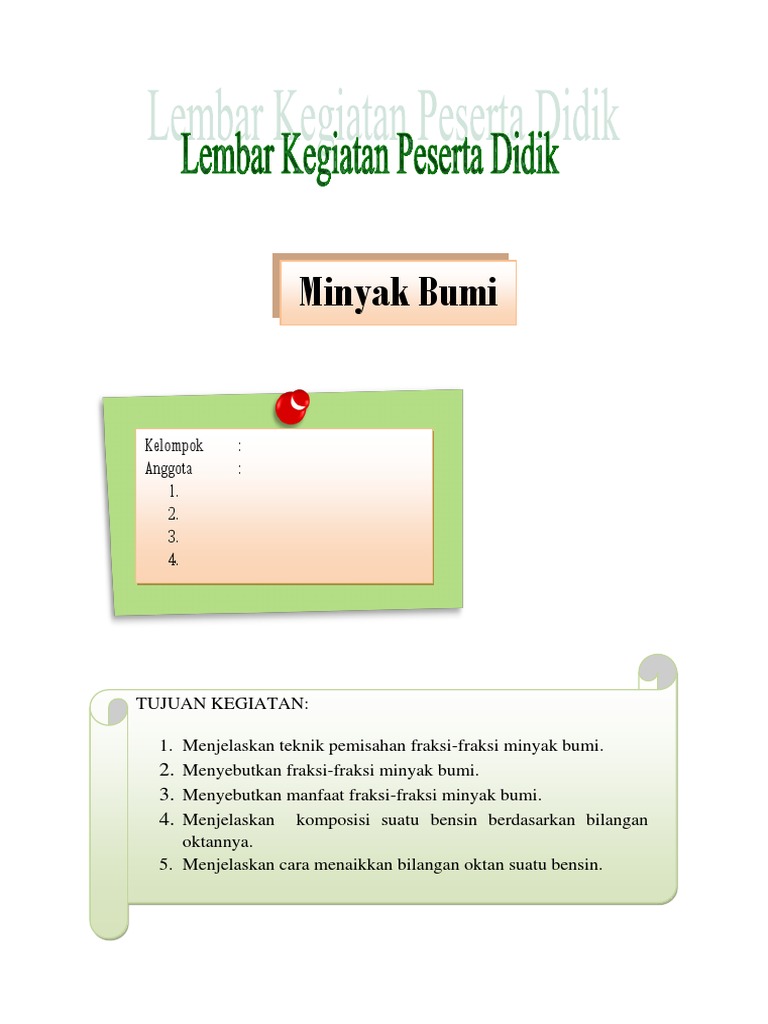 LKPD KD 3.2 Minyak Bumi - 4 | PDF LKPD KD 3.2 Minyak Bumi - 4 | PDF