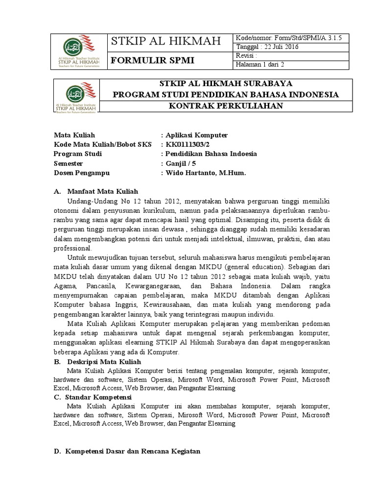 MK Aplikasi Komputer | PDF