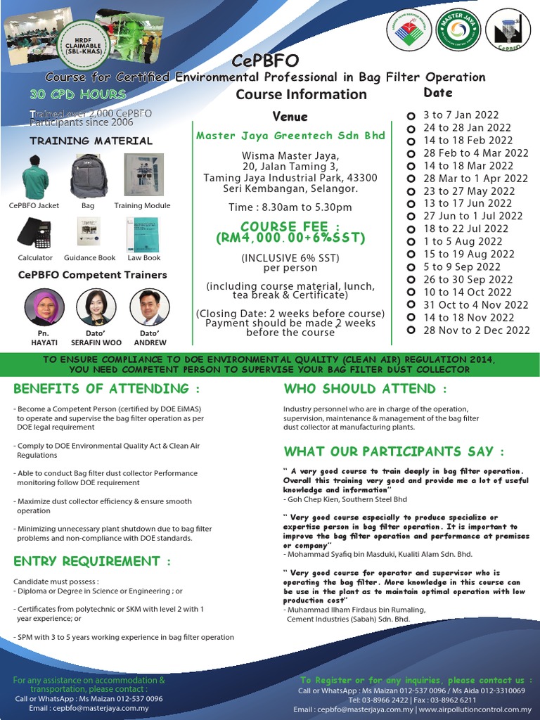 New Brochure CePBFO 2022 | PDF | Air Pollution