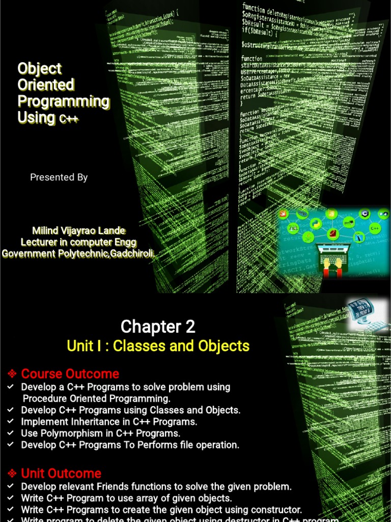 Oop Chapter 2 Lecture Notes 2021 Pdf Class Computer Programming C 3122