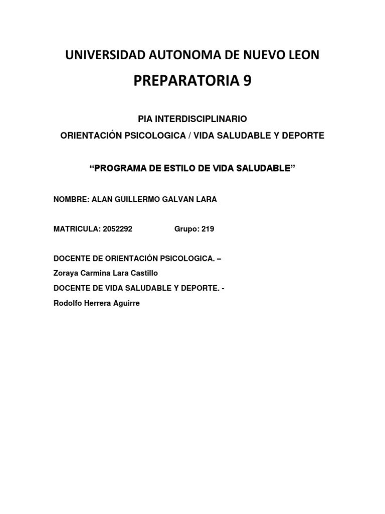 PIA INTERDISCIPLINARIO VSyD Y OPsic AGGL | PDF | Obesidad | Caloría