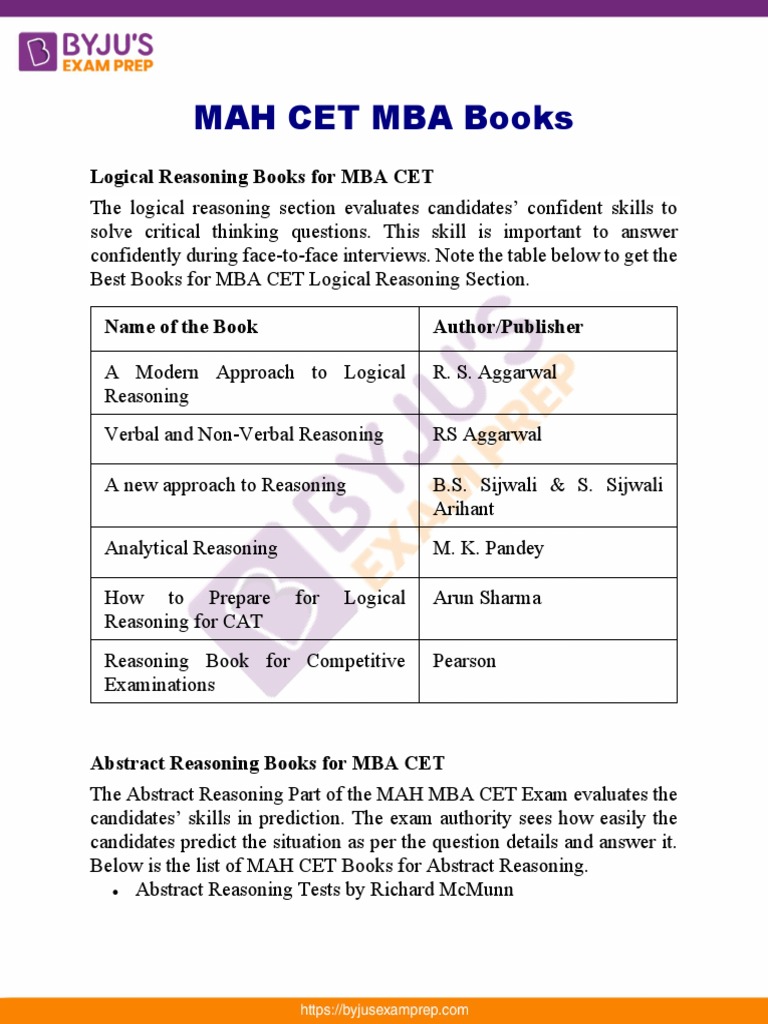 Mah Cet Mba Books 83 | PDF | Test (Assessment) | Reason