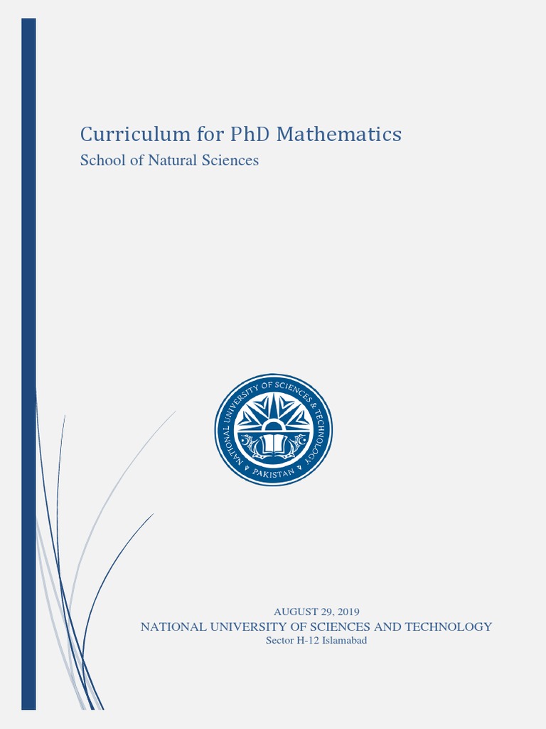 Curriculum Booklet-PhD-Mathematics (2019) | PDF | Ring (Mathematics ...