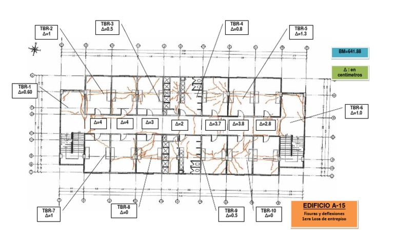 Anexo #3 - Edif A - 15 - Fisuras y Deflexiones - 1er Losa | PDF