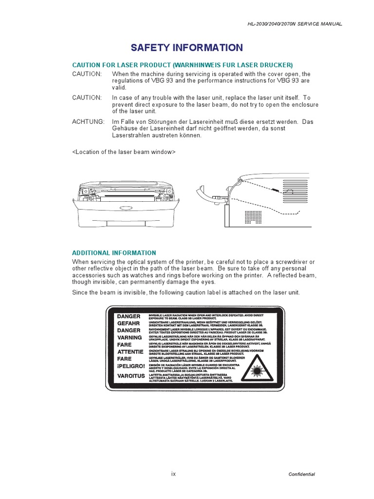 HL-2040 Serrvice Manual 02 | PDF | Printer (Computing) | Microsoft Windows