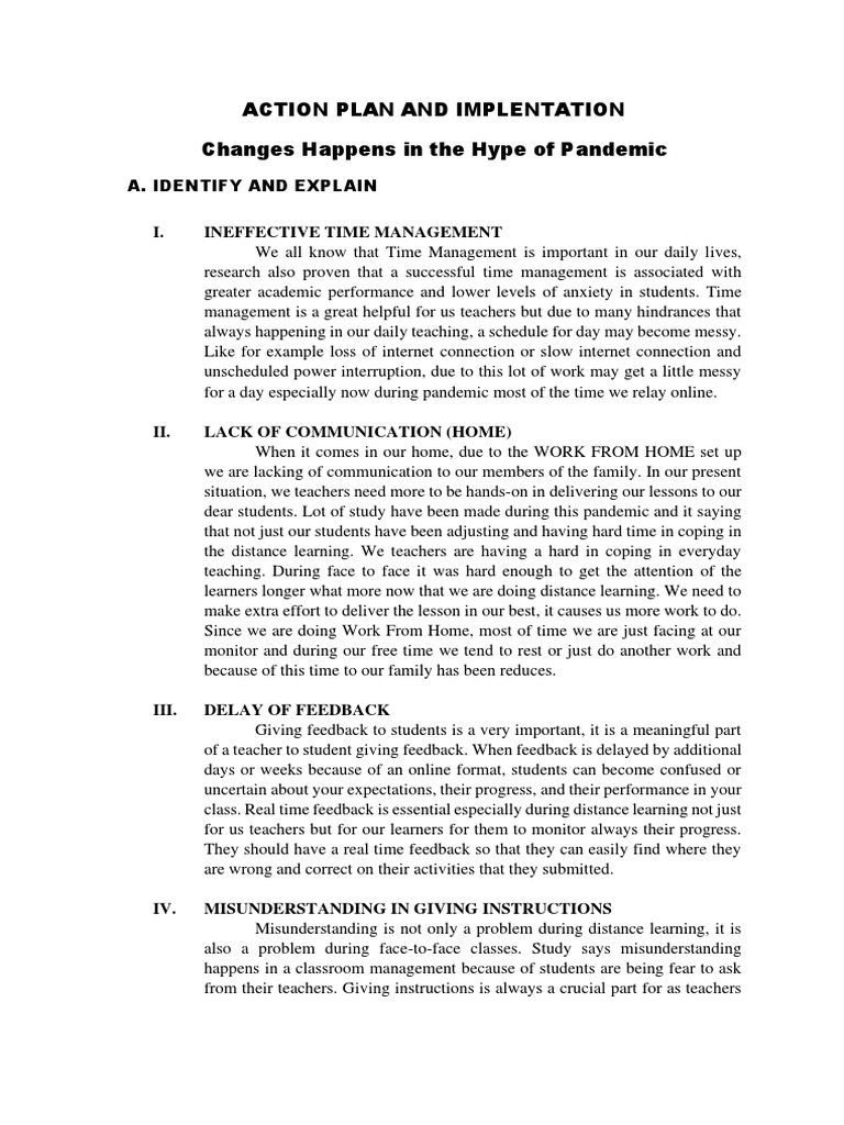 Action Plan and Mplentation | PDF | Career & Growth