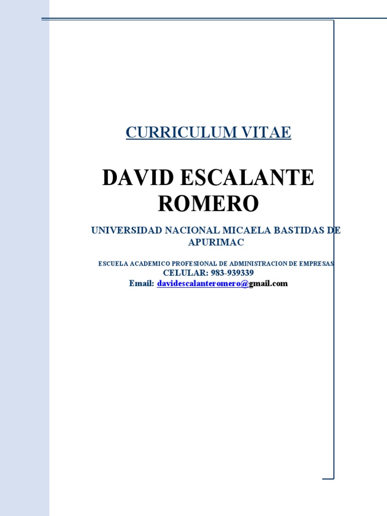 CV David 2022 | PDF