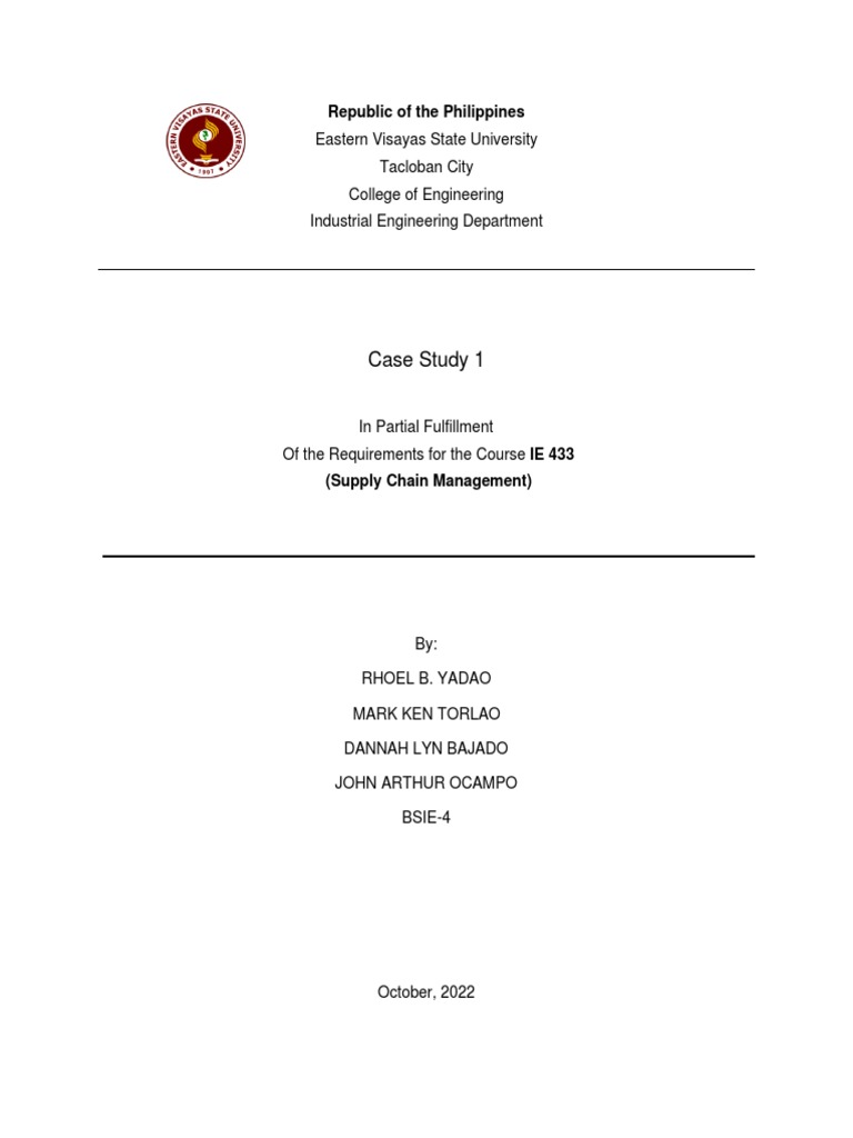 Group 3 Case STUDY 1 | PDF | Outsourcing | Cost