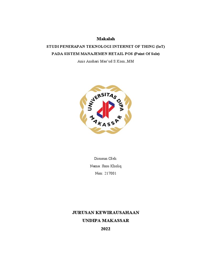 Makalah Penerapan Teknologi Internet of Things | PDF Makalah Penerapan Teknologi Internet of Things | PDF