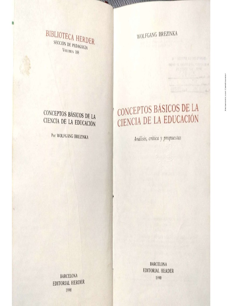 BREZINKA. 1990. CONCEPTOS BÁSICOS. - Compressed | PDF