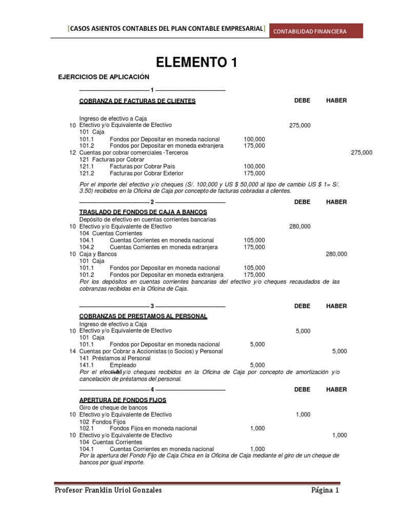 Asientos Contables y Cobranza Empresarial | PDF | Contabilidad ...